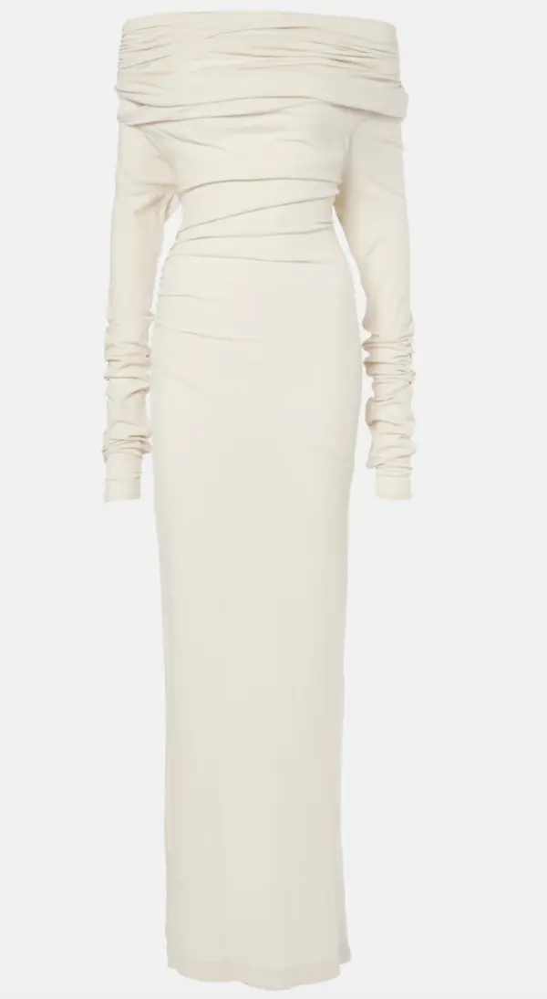 chinese dress ladies White Off The Shoulder Sweater Dress main image 0