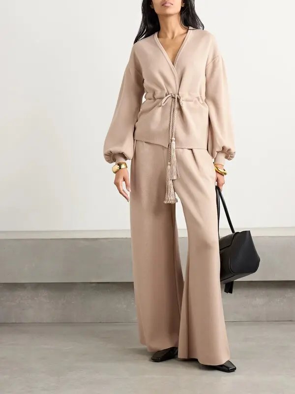 Max Mara Tiberio Belted Wool Cardigan - Neutrals