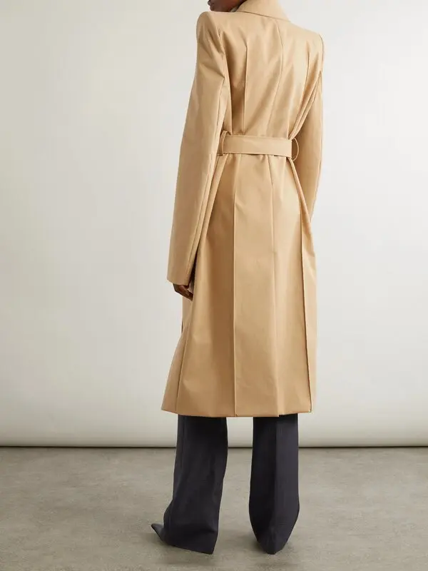 Alexander McQueen Belted Cotton-gabardine Trench Coat