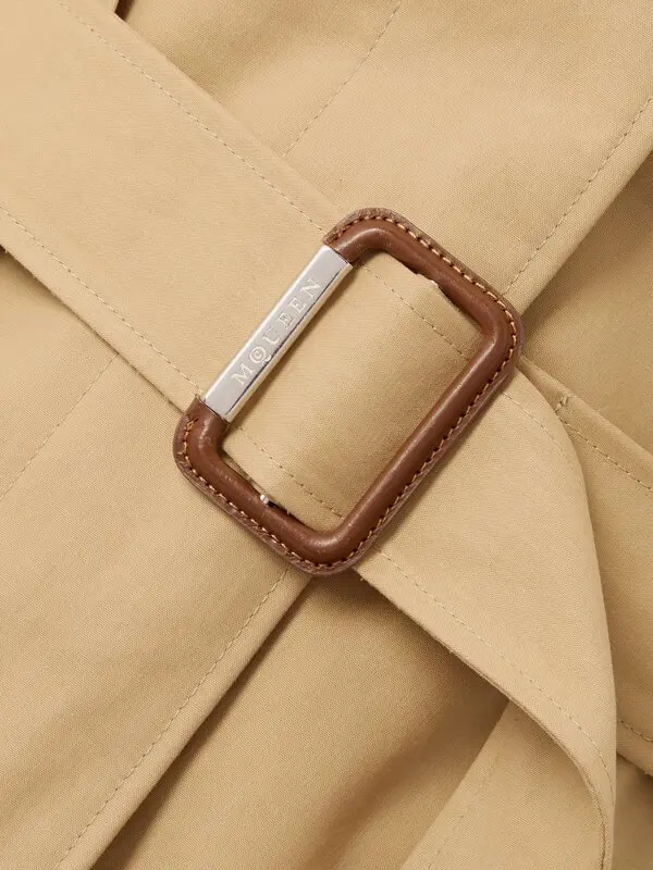 Alexander McQueen Belted Cotton-gabardine Trench Coat