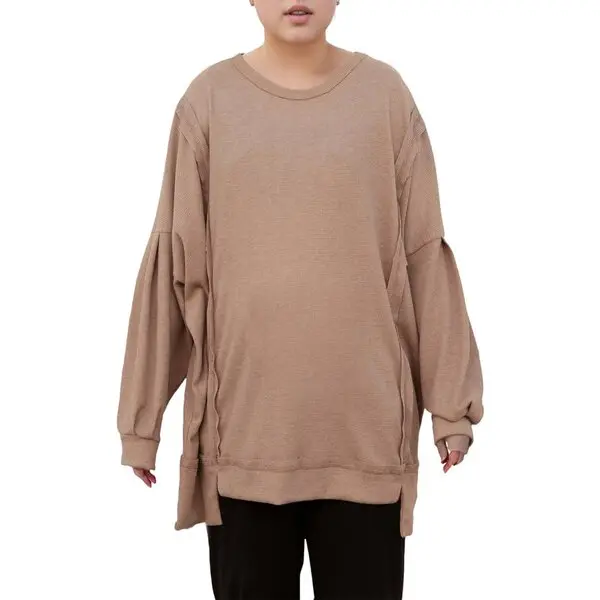STANDARDS & PRACTICES Full Sleeve Relaxed Top - Camel