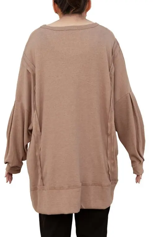 STANDARDS & PRACTICES Full Sleeve Relaxed Top - Camel