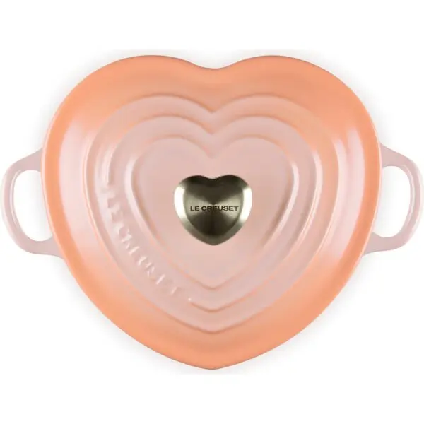 LE CREUSET Signature Cast Iron Heart Cocotte - Peche