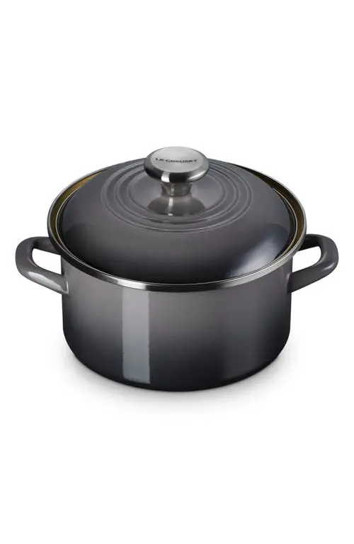 LE CREUSET Enameled Stainless Steel Petite Stock Pot - Oyster