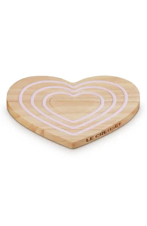 LE CREUSET Magnetic Heart Wooden Trivet - No Color