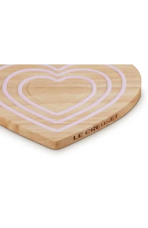 LE CREUSET Magnetic Heart Wooden Trivet - No Color