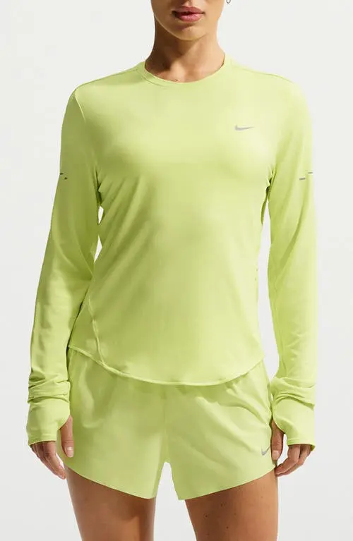 Nike Swift Dri-fit Mid-rise Running Shorts - Light Lemon Twist
