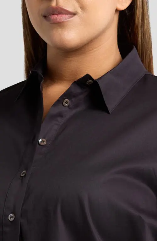 HARSHMAN Franklin Cotton Button-up Shirt - Black