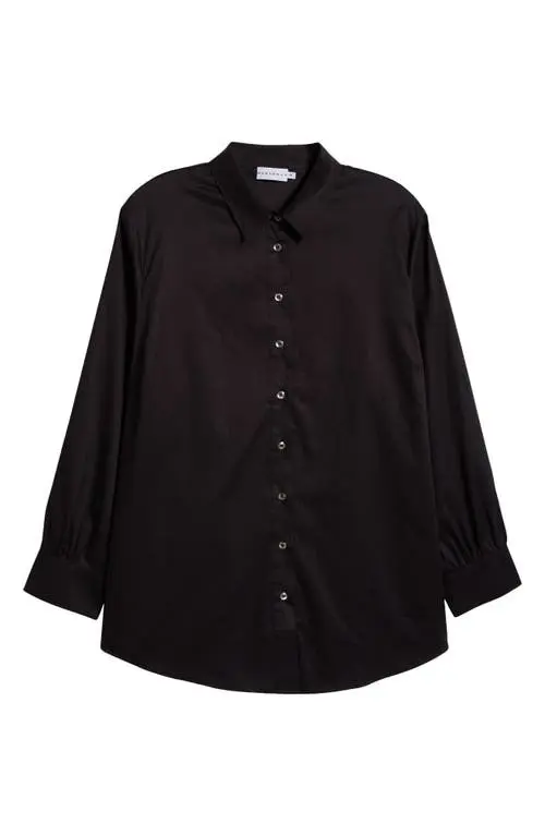 HARSHMAN Franklin Cotton Button-up Shirt - Black