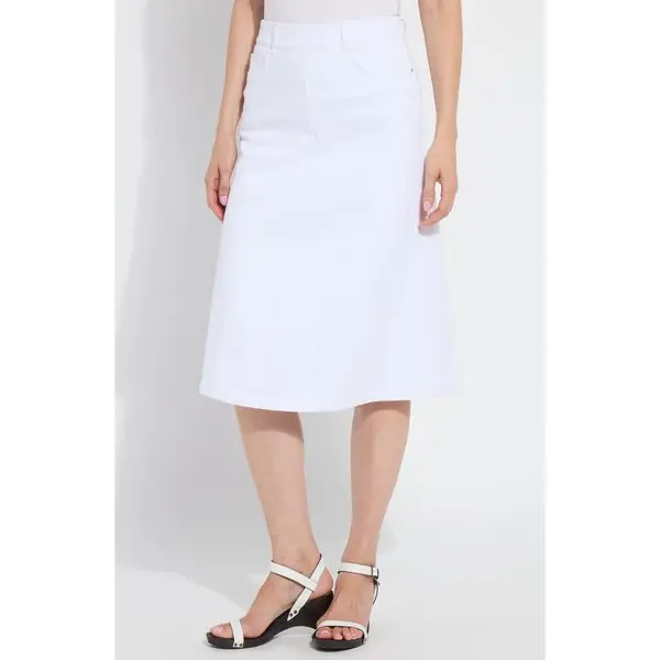 Lyssé Ballamy A-line Denim Skirt - White