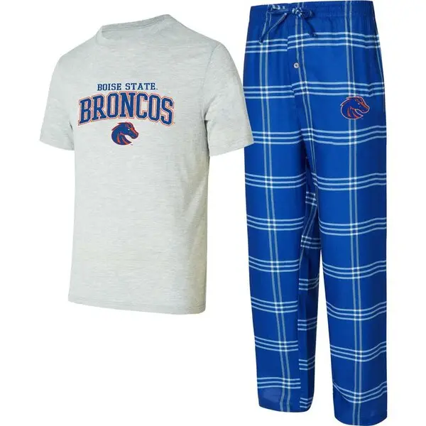 CONCEPTS SPORT Boise State Broncos T-shirt & Pants Sleep Set - Royal
