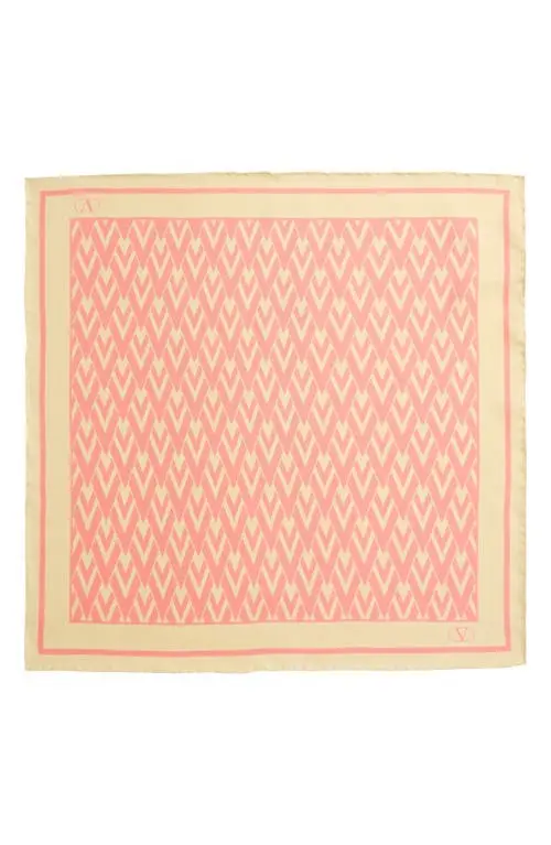 Valentino Garavani Toute La V Silk Square Scarf - Red Multi