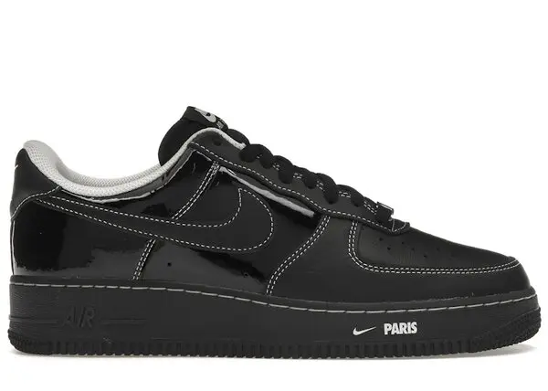 Nike Air Force 1 Low City Pack Paris Patentin Sneakers - Black/white
