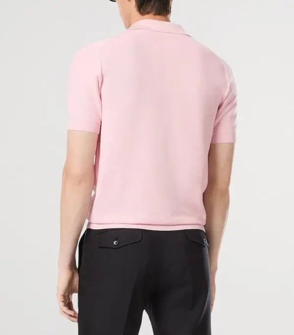 TOM FORD Silk-cotton Polo Shirt - Pink