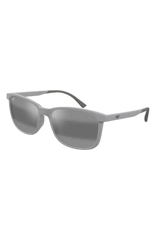 Maui Jim Hulili Rectangular Sunglasses - Matte Grey