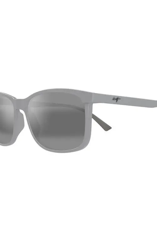 Maui Jim Hulili Rectangular Sunglasses - Matte Grey