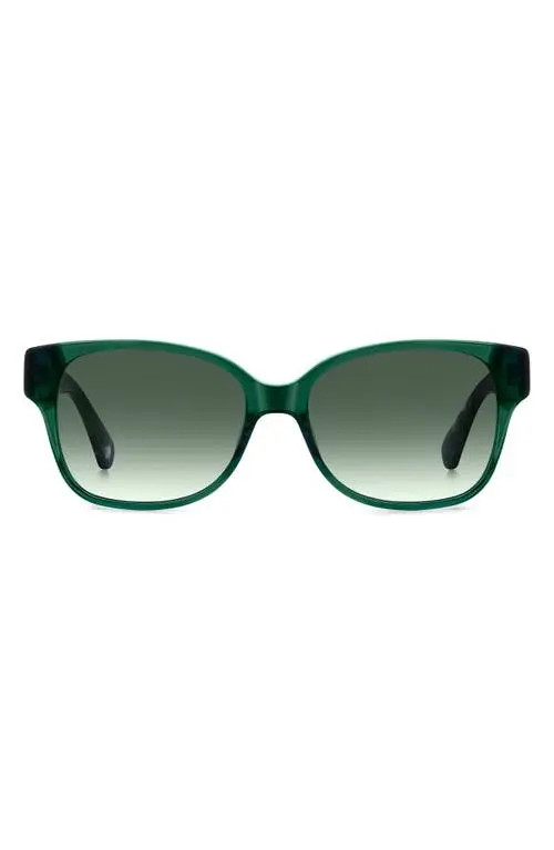 Kate Spade New York Trulee 55mm Gradient Square Sunglasses - Green/ Green Shaded