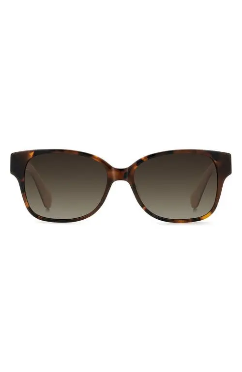 Kate Spade New York Trulee 55mm Gradient Square Sunglasses - Havana/brown Sf