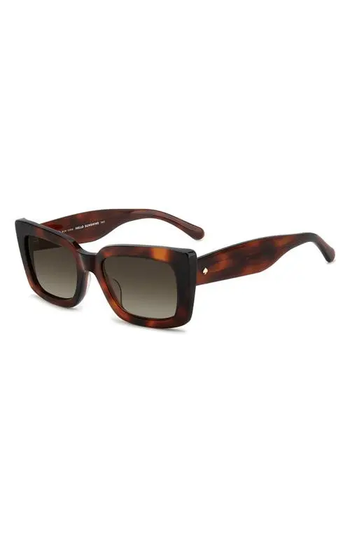Kate Spade New York Cailin Rectangular Sunglasses - Havana/ Brown Sf