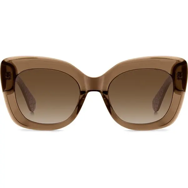 Kate Spade New York Square Sunglasses - Beige Crystal/ Brown Sf
