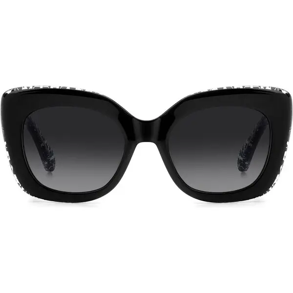 Kate Spade New York Square Sunglasses - Black/ Dark Grey Sf