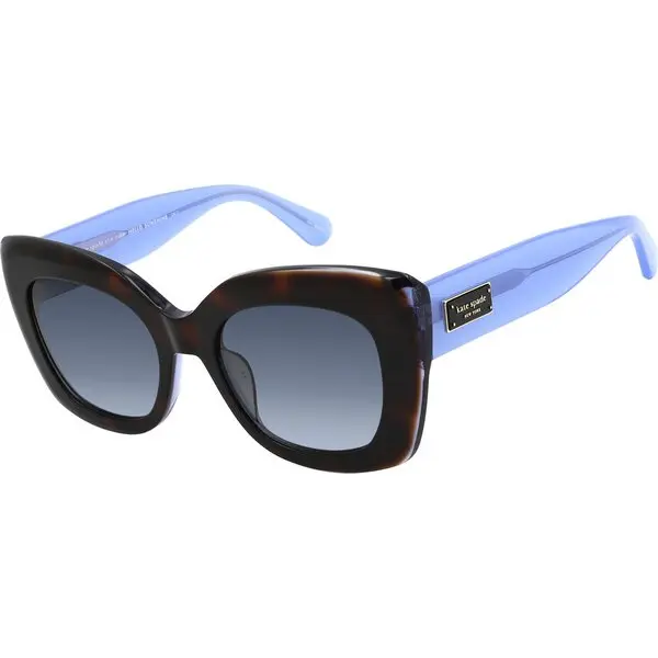 Kate Spade New York Square Sunglasses - Havana Blue/dark Grey Sf