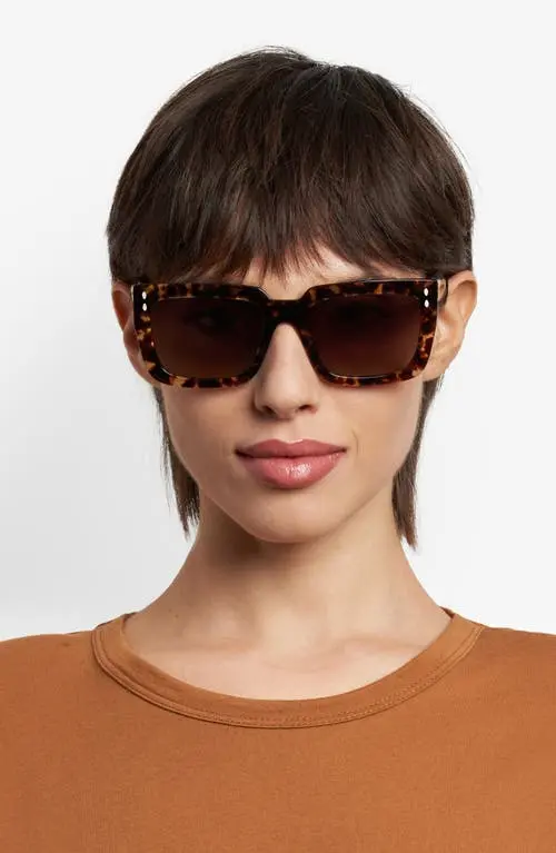 Isabel Marant 55mm Gradient Rectangle Sunglasses - Havana/ Brown Sf