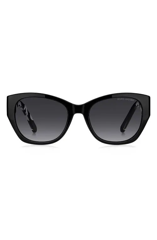 Marc Jacobs 54mm Gradient Cat Eye Sunglasses - Black/ Dark Grey