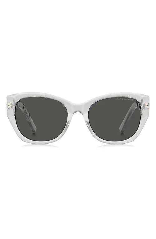 Marc Jacobs 54mm Gradient Cat Eye Sunglasses - Crystal/ Grey
