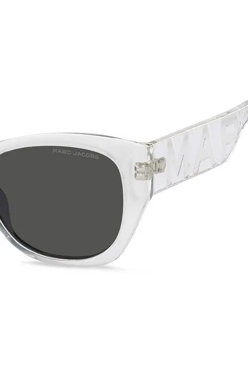 Marc Jacobs 54mm Gradient Cat Eye Sunglasses - Crystal/ Grey