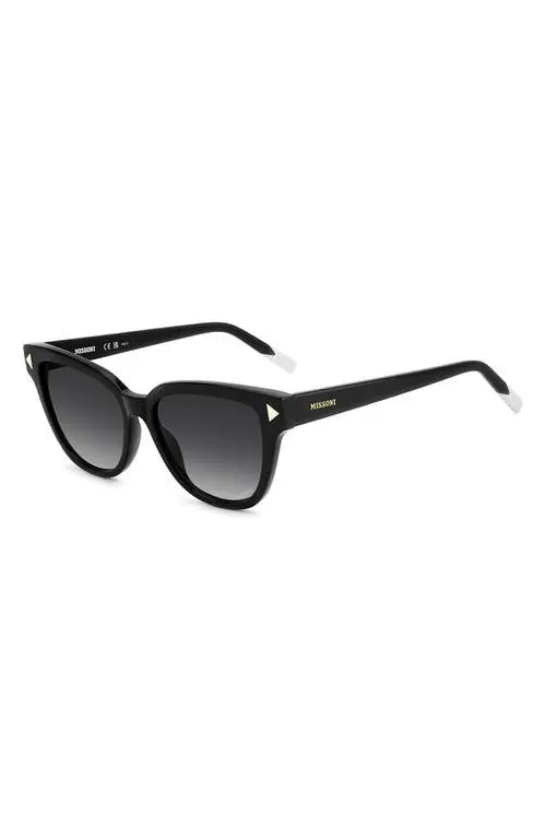 Missoni 53mm Cat Eye Sunglasses - Black/ Dark Grey