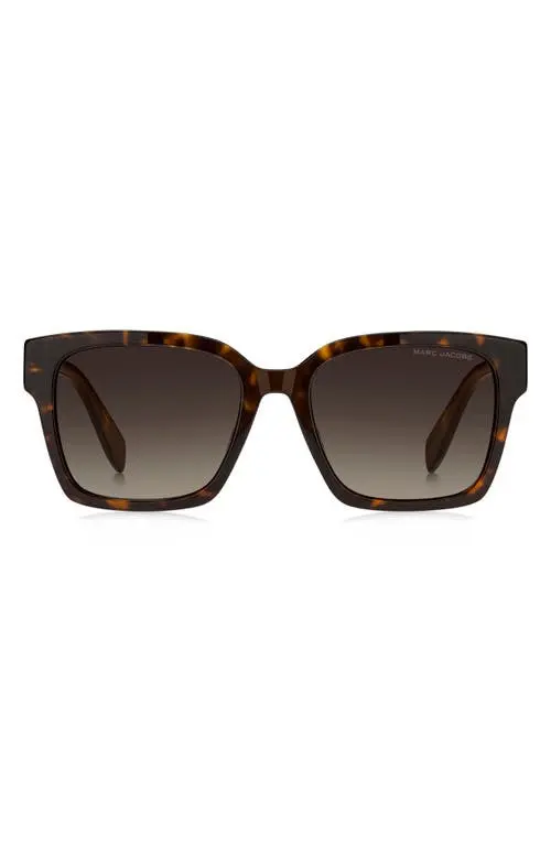 Marc Jacobs 53mm Gradient Square Sunglasses - Havana/ Brown Sf