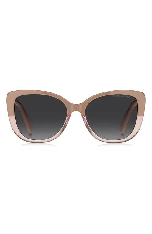 Marc Jacobs 55mm Gradient Cat Eye Sunglasses - Beige/ Dark Grey