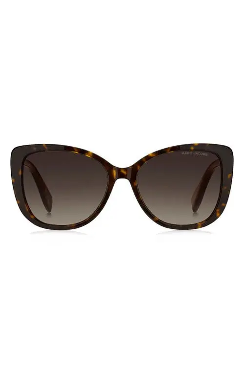 Marc Jacobs 55mm Gradient Cat Eye Sunglasses - Havana/ Brown