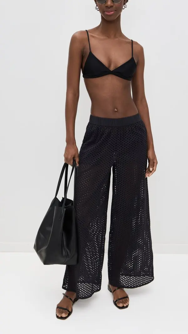 Solid & Striped The Delaney Wide Leg Eyelet Pants