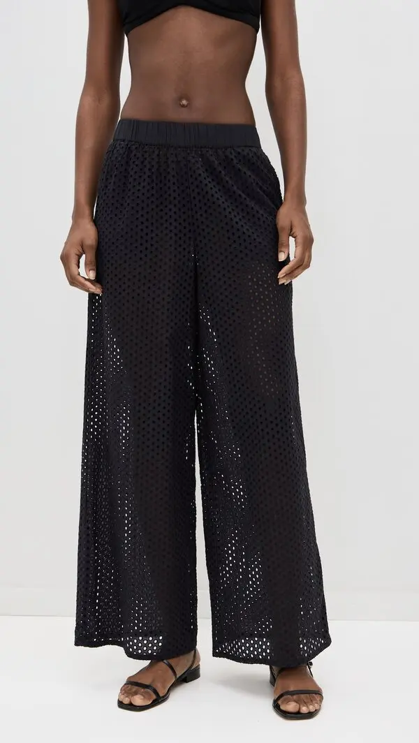 Solid & Striped The Delaney Wide Leg Eyelet Pants