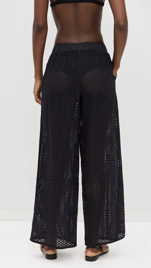 Solid & Striped The Delaney Wide Leg Eyelet Pants