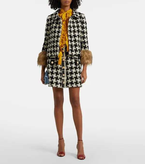 Valentino Garavani Wool-blend Tweed Miniskirt