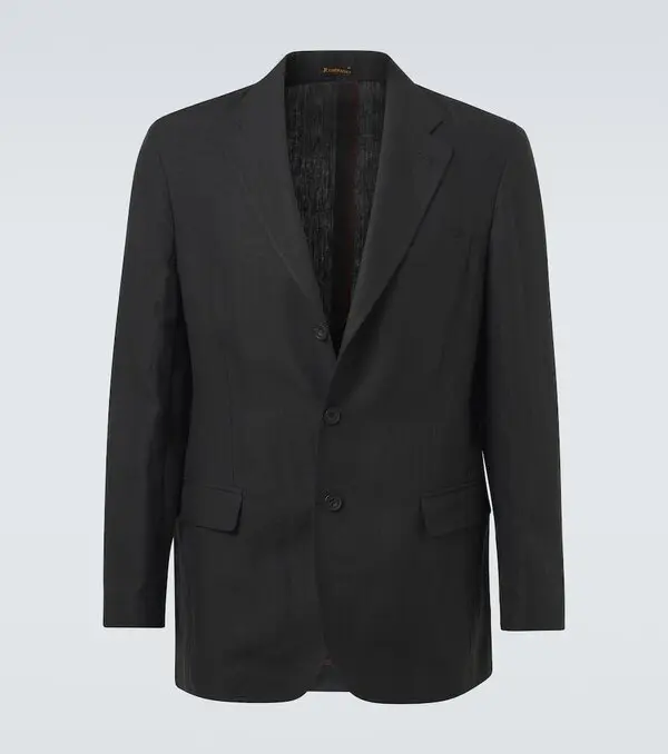 Rubinacci Linen Blazer - Black