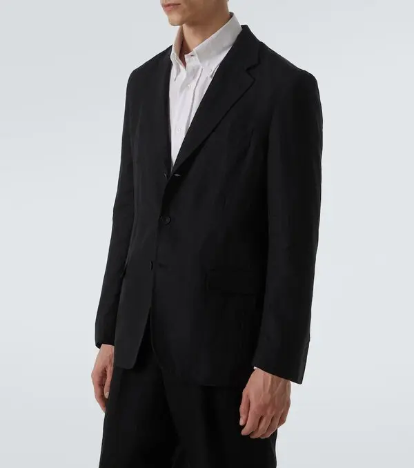 Rubinacci Linen Blazer - Black
