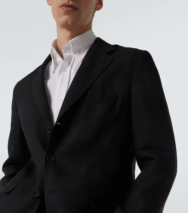 Rubinacci Linen Blazer - Black