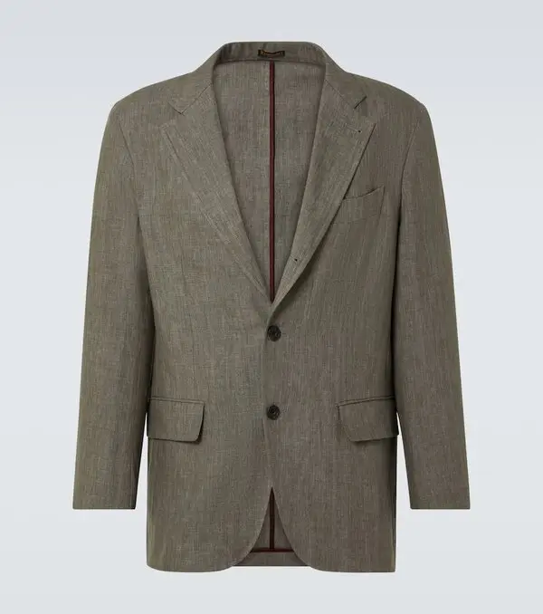 Rubinacci Linen Blazer - Green