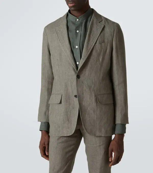 Rubinacci Linen Blazer - Green