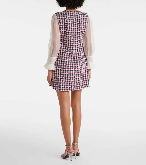 Valentino Garavani Embellished Wool-blend Tweed Minidress