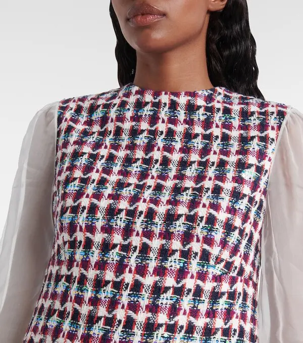 Valentino Garavani Embellished Wool-blend Tweed Minidress