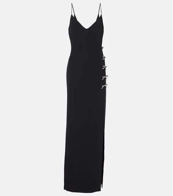 Elie Saab Embellished Bow-detail Gown - Black