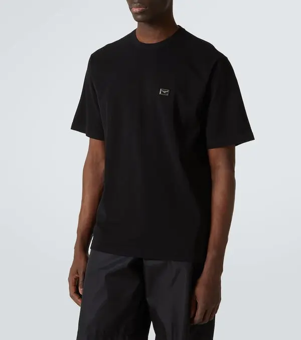 Dolce & Gabbana Logo Cotton Piqué T-shirt - Black