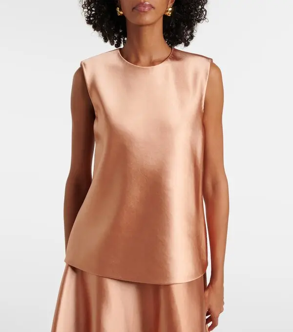 Carolina Herrera Satin Top - Orange