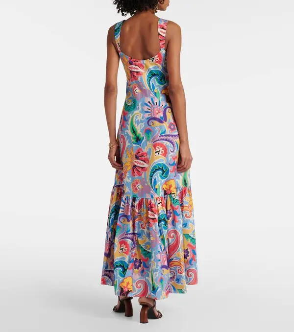 Etro Printed Cotton And Silk Maxi Dress - Multicoloured