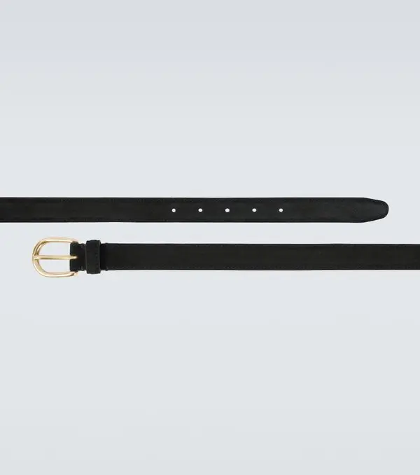 SAMAN AMEL Suede Belt - Black